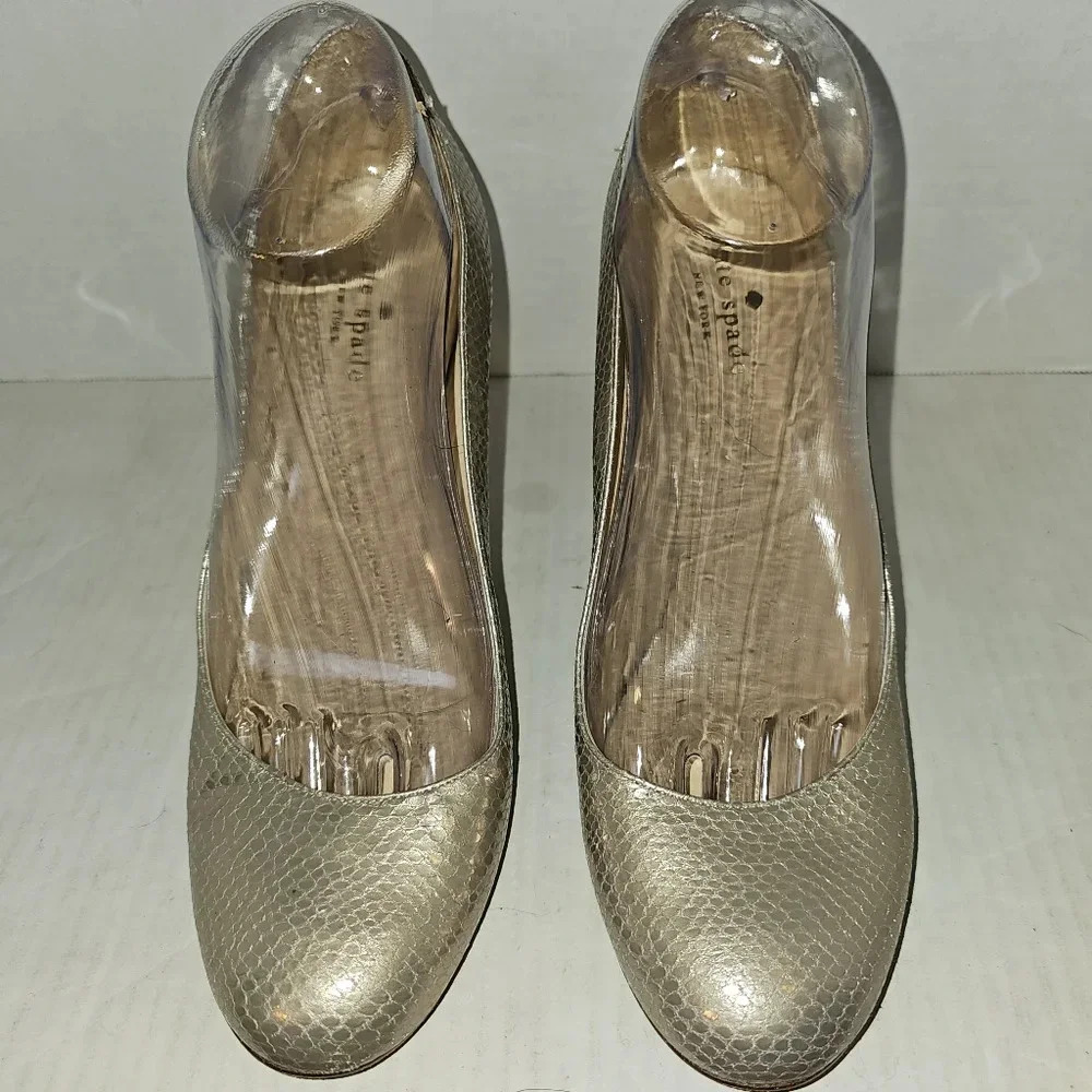 Kate Spade Italy Karolina Leather Snake Embossed Gold… - Gem